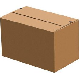 Versandkarton, mit Automatikboden, wiederverschlie&szlig;bar, bis 20 kg, L 270 x B 140 x H 130 mm, Wellpappe, braun