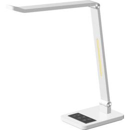 Hansa Tide LED-Tischlampe, Farbtemperatur einstellbar, Memory-Funktion, metallicgrau/wei&szlig;