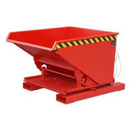 Bauer Kippbeh&auml;lter Typ 3S 600, Tragf&auml;higkeit 1000 kg, mit 3-seitiger Kippfunktion, rot RAL 3000