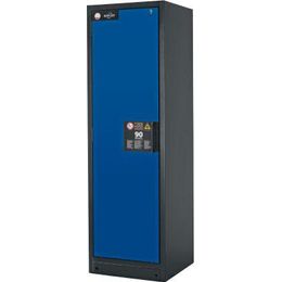 Sicherheitsschrank Typ 90 ASECOS Q-CLASSIC-90 ASECOS, B 600 mm, T&uuml;r links, 3 B&ouml;den, enzianblau