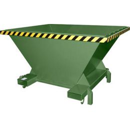 Bauer SBT Bef&uuml;lltrichter, Stahlblech, St&uuml;tzf&uuml;&szlig;e, Einfahrtaschen, lackiert, L 1320 x B 1710 x H 990 mm, resedagr&uuml;n RAL 6011