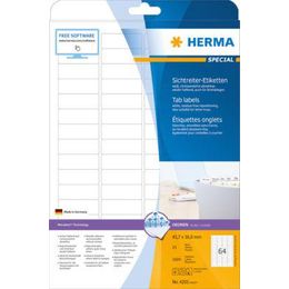 Herma Sichtreiter-Etiketten Nr. 4201 auf A4-Bl&auml;ttern, 1600 Etiketten, 25 Bogen