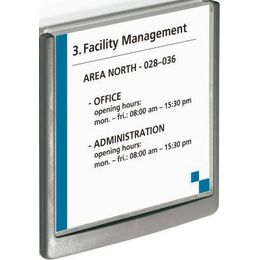 Durable T&uuml;rschild Click Sign, B 149 x H 148,5 mm, 5 St&uuml;ck, graphit