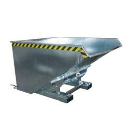 Bauer Kippbeh&auml;lter EXPO-E 1700, mit Rollen, Deichsel & Ablasshahn, &ouml;l-/wasserdicht, abrollend, B 1570 x T 1720 x H 1095 mm, feuerverzinkt