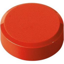 Rundmagnete Maul, Kunststoff & Metall, Feinstruktur, Haftkraft 600 g, &oslash; 29 x 11 mm, rot, 20 St&uuml;ck