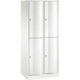 C+P Garderobenspind Resisto, 2 Abteile, 4 F&auml;cher, B 772 x T 540 x H 1950 mm, Verkehrswei&szlig;