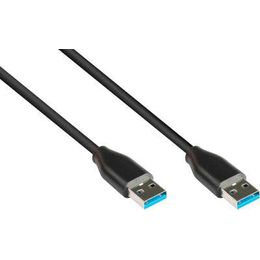 USB 3.2 Anschlusskabel Good Connections, USB-A an USB-A, bis 10 Gbit/s, L&auml;nge 0,5 m, schwarz