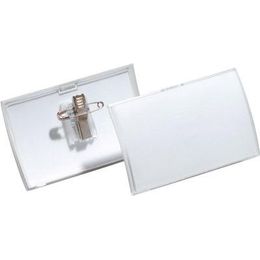 Durable Namensschilder mit Metall-Kombiklemme, 54 x 90 mm, 25 St&uuml;ck