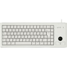 Cherry Compact-Keyboard G84-4400, QWERTZ, mit Trackball, 2 Maustasten, Kabell&auml;nge 1,75 m, hellgrau