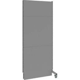 Sch&auml;fer Shop Sch&auml;fer Shop Select Schallschutz Stellwand, mobil, Anbaufeld, mit 1 St&uuml;tze & 1 Fu&szlig; mit Doppelrollen, B 1000 x T 740 x H 2500 mm, staubgrau RAL 7037