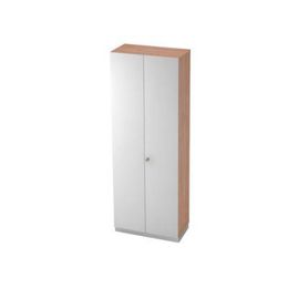 Aktenschrank 6 OH, B 800 x T 420 mm, Nussbaum-Dekor/silber