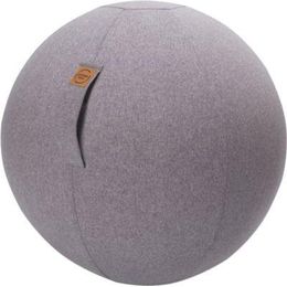 Sitzball FELT, Filzimitat 100% Polyester, waschbar, rei&szlig;fest, Trageschlaufe, grau