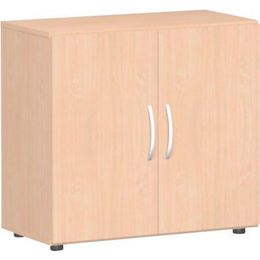Fl&uuml;gelt&uuml;renschrank PALENQUE, 2 OH, B 800 x T 420 x H 752 mm, Buche