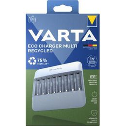 Varta Batterie-Ladeger&auml;t Eco Charger Multi Recycled Box, f&uuml;r NiMH-Akkus, inkl. USB-Typ-C Ladekabel