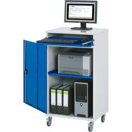Rau Computer-Schrank Typ 650-M60, B 650 x T 520 x H 1060 mm, mobil