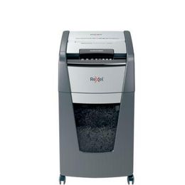 Rexel Optimum AutoFeed+ 225X Aktenvernichter P4, Vollautomatik, Partikelschnitt 4 x 25 mm, 60 l, 225 Blatt Schnittleistung, mit Rollen, schwarz