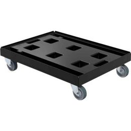 Sch&auml;fer Shop Sch&auml;fer Shop Select Transportroller BASICline, Recycling-Kunststoff, je 2 TPE-Lenk- und Bockrollen, Ladefl&auml;che L 610 x B 814 mm, bis 300 kg