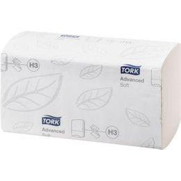 Tork&reg; Papierhandt&uuml;cher Advanced 290143, Zick-Zack-Falzung, 2-lagig, Einzeltuchentnahme, 15 Pack &aacute; 250 St&uuml;ck (3750 Blatt), hochwei&szlig;