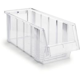 Sichtlagerkasten treston Serie 1950, Polystyrol, L 500 x B 186 x H 182 mm, 9,6 L, transparent