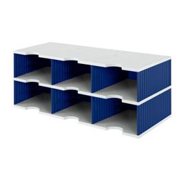 Styro&reg; Sortierstation Styrodoc Jumbo, DIN C4, 2 Etagen/3-reihig/6 F&auml;cher, blau