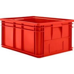 Sch&auml;fer Shop Stapelkasten Serie 14/6-1, aus PP, mit Griffmulde, Inhalt 71 L, rot