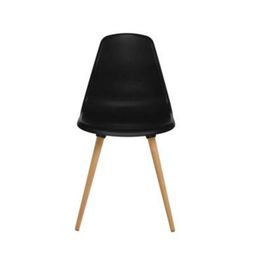 Schalenstuhl Topstar&reg; T 2020, 4-Fu&szlig;, desinfektionsmittelbest&auml;ndig, ohne Armlehnen, schwarz/Buche