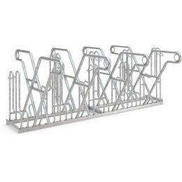 Anlehnparker WSM, 2-seitig, f&uuml;r Reifen bis B 55 mm, B 2160 x T 390 x H 800 mm, Stahl verzinkt, 8 Einstellpl&auml;tze
