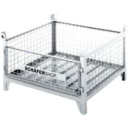 Sch&auml;fer Shop Gitterbeh&auml;lter Sch&auml;fer Shop Select, mit herausnehmbarer L&auml;ngswand, B 1000 x T 800 x H 525 mm, feuerverzinkt, Traglast bis 1000 kg