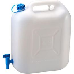 H&uuml;nersdorff H&uuml;nersdorff Wasserkanister Eco, Polyethylen (HD-PE) natur, fest montierter Ablasshahn, 22 Liter