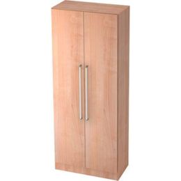 Aktenschrank TARVIS, mit Griff ohne Schloss, 5 Ordnerh&ouml;hen, B 800 x T 420 x H 2004 mm, Nussbaum-Dekor