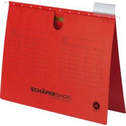 Sch&auml;fer Shop Sch&auml;fer Shop Select H&auml;ngehefter, DIN A4, Heftzunge oben, rot, 25 St&uuml;ck