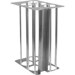 BonTon Bechereinsatz f&uuml;r Circubin 40 L, Aluminium, 5 L&ouml;cher &Oslash; 82 mm, Einwurf&ouml;ffnung f&uuml;r R&uuml;hrst&auml;bchen, alusilber