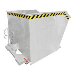 Bauer Kippbeh&auml;lter GU-E 1000, mit Siebblech & Ablasshahn, &ouml;l-/wasserdicht, staplertauglich, B 1280 x T 1640 x H 780 mm, feuerverzinkt
