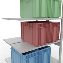 SCHULTE LAGERTECHNIK - Stecks.Doppelanbauregal Typ 150 - 2500x1000x2x400 mm 2x6 B&ouml;den