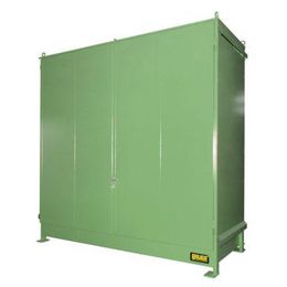 Regalcontainer Bauer CEN 33-2 IBC, Stahl, Doppelfl&uuml;geltor, B 3510 x T 1480 x H 3445 mm, gr&uuml;n
