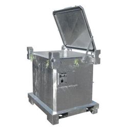 Sonderabfall-Beh&auml;lter Bauer SAP 800, Stahlblech, feuerverzinkt, stapelbar, B 1200 x T 1000 x H 1235 mm