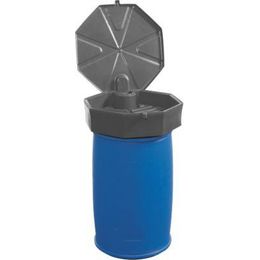 Fasstrichter, Polyethylen, blau, &Oslash; 670 x H 230 mm, F&uuml;llvolumen 22 l, mit Deckel