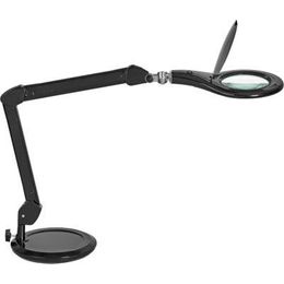 LED Lupenleuchte Maulmakro, 3-Dioptrien-Linse, 8 W, 580 lm, 6500 K, Arm um 360&deg; dreh-& neigbar, h&ouml;henverstellbar, Standfu&szlig;, schwarz