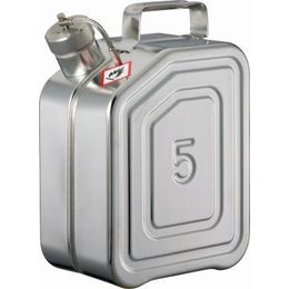 Transportkanister, Edelstahl 1.4301, 5 l, B 130 x T 200 x H 310 mm, Schraubkappe mit flexibler Welle