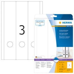 Herma Ordneretiketten A4, 297 x 61 mm, permanent haftend/bedruckbar, 75 St&uuml;ck, wei&szlig;