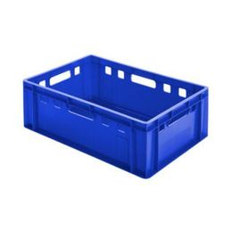 Euro Box Fleischkasten, lebensmittelecht, Inhalt 35,3 L, geschlossene Version, blau