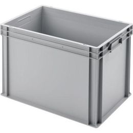 Ringoplast Kunststoffkasten UNISTA L420, PP, verst&auml;rkter Boden, stapelbar, B 600 x T 400 x H 420 mm, hellgrau, mit Unterfassgriffen