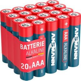 Ansmann Alkaline Batterien Mirco AAA/LR03, 1,5 V, 20 St&uuml;ck