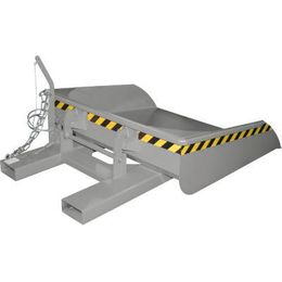 Bauer Staplerschaufel BSI 50, Seilzug-Entriegelung, L 1810 &times; B 1330 &times; H 710 mm, 0,5 m&sup3;, bis 750 kg, Stahl lackiert, gelborange