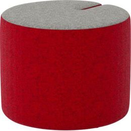 Nowy Styl NowyStyl Sitzpouf Tri.Ply S, modular, Blazer-Stoff, &oslash; 55 cm, grau/rot
