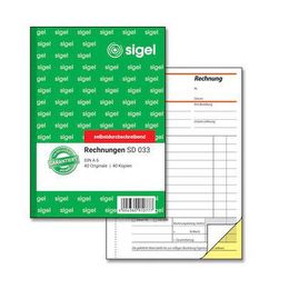 Sigel&reg; Rechnungsbuch SD033, DIN A6 hoch, 2 x 40 Blatt, selbstdurchschreibend