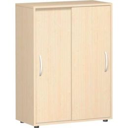 Schiebet&uuml;renschrank PALENQUE, 3 OH, B 800 x T 400 x H 1104 mm, Ahorn