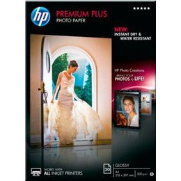 Fotopapier HP Premium Plus, gl&auml;nzend, DIN A4, 20 Blatt