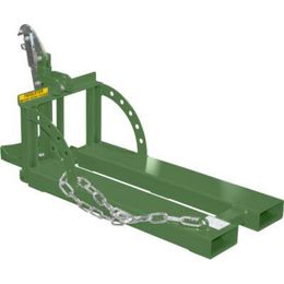 Bauer Fasslifter RS 60-I, f&uuml;r Stapler, 1 x 60-l F&auml;sser, L 1050 x B 410 x H 460 mm, bis 100 kg, Stahl, Resedagr&uuml;n