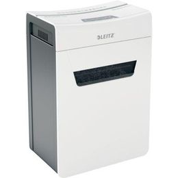 Leitz IQ 10X Protect Premium Aktenvernichter P4, Partikelschnitt 4 x 40 mm, 18 l, 10 Blatt Schnittleistung, Anti-Papierstau-Technologie, wei&szlig;